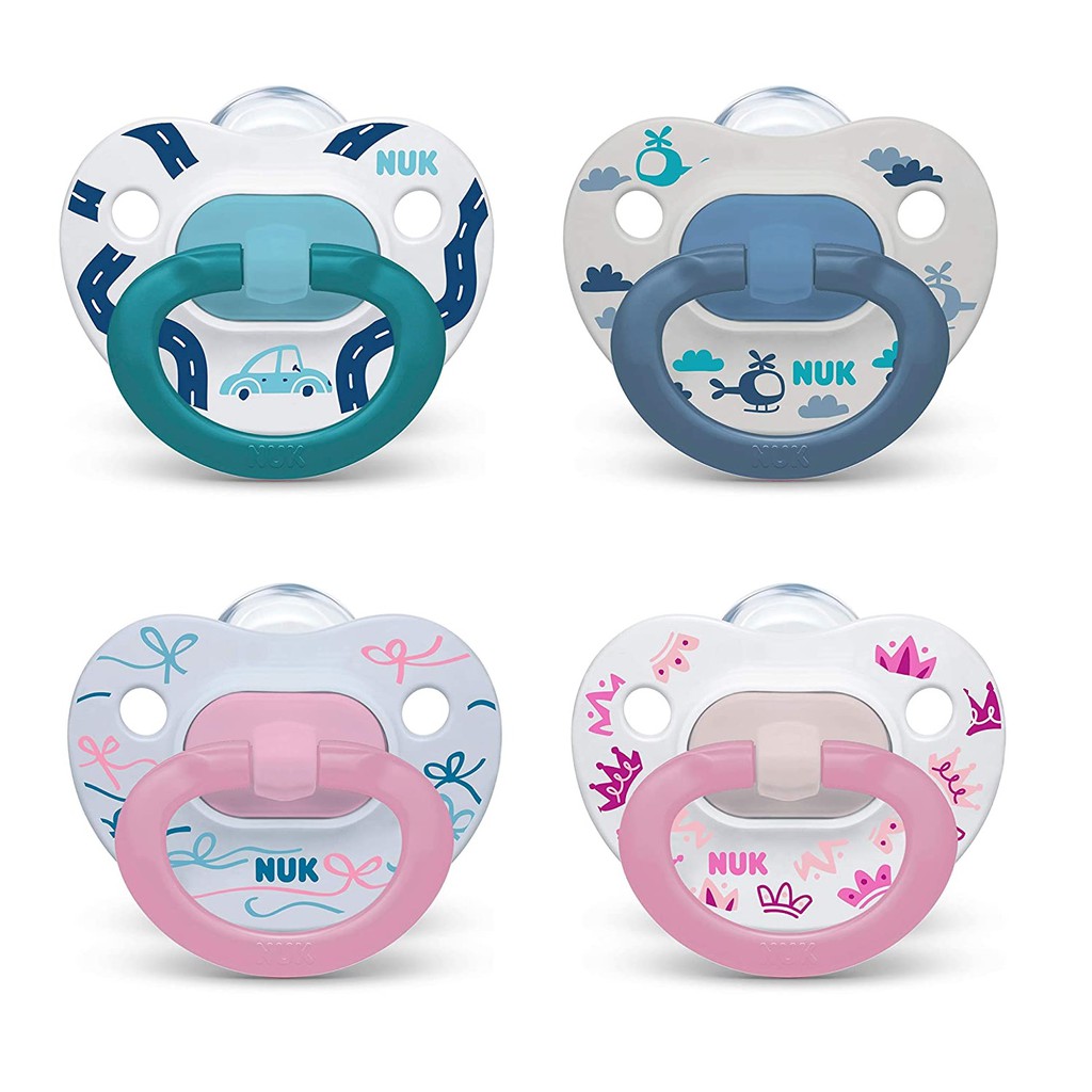 NUK Glow-in-the-Dark Orthodontic Pacifiers, Girl, 6-18, 47% OFF