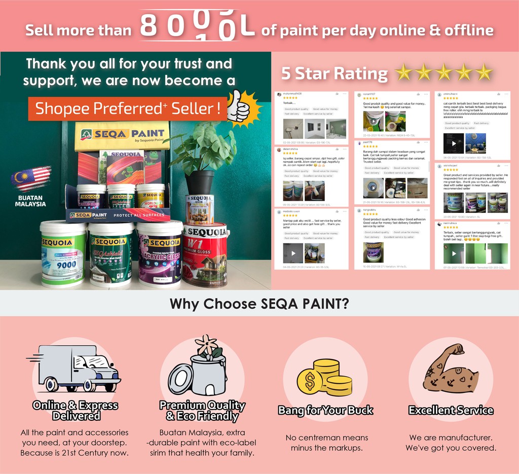 SEQA Paint Malaysia, Online Shop | Shopee Malaysia