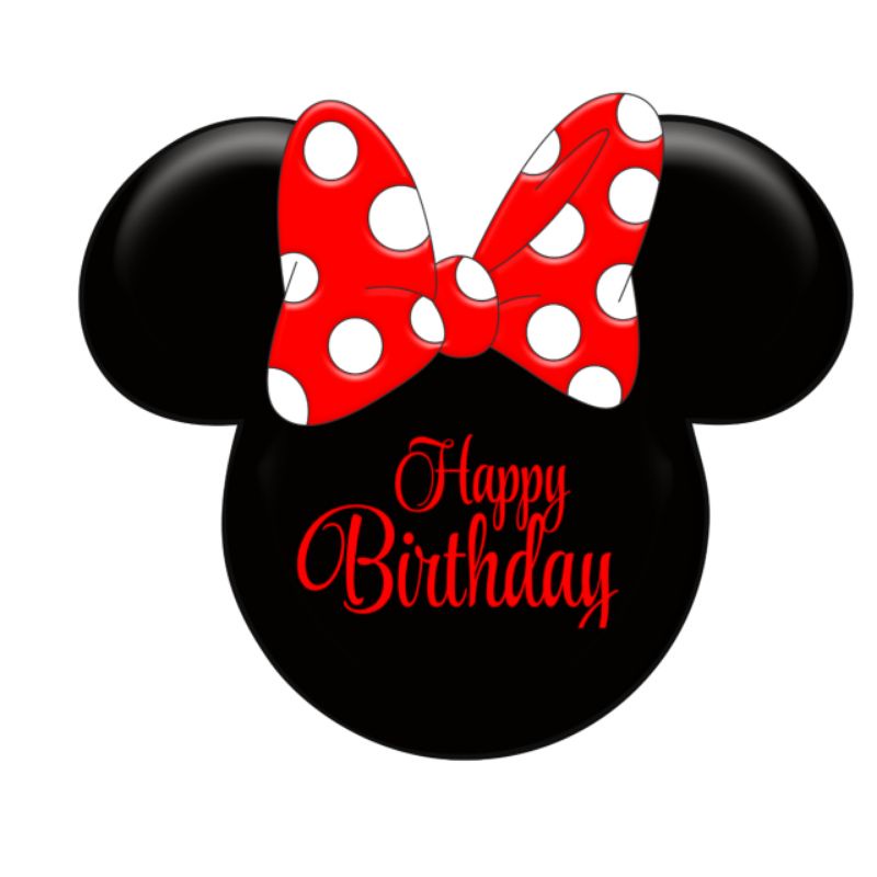 Red Minnie Mouse Cake Topper