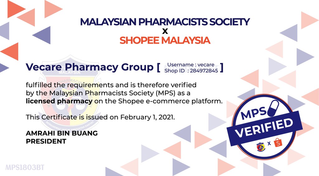Vecare Pharmacy Group, Online Shop | Shopee Malaysia