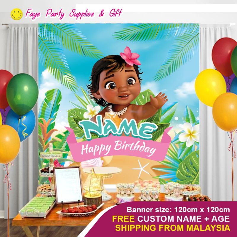 Moana Banner Baby Moana Party Baby Moana Birthday Party, 58% OFF