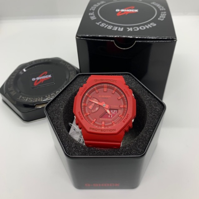 Casio G-Shock Red CasiOak Carbon Core Guard 2100 Series