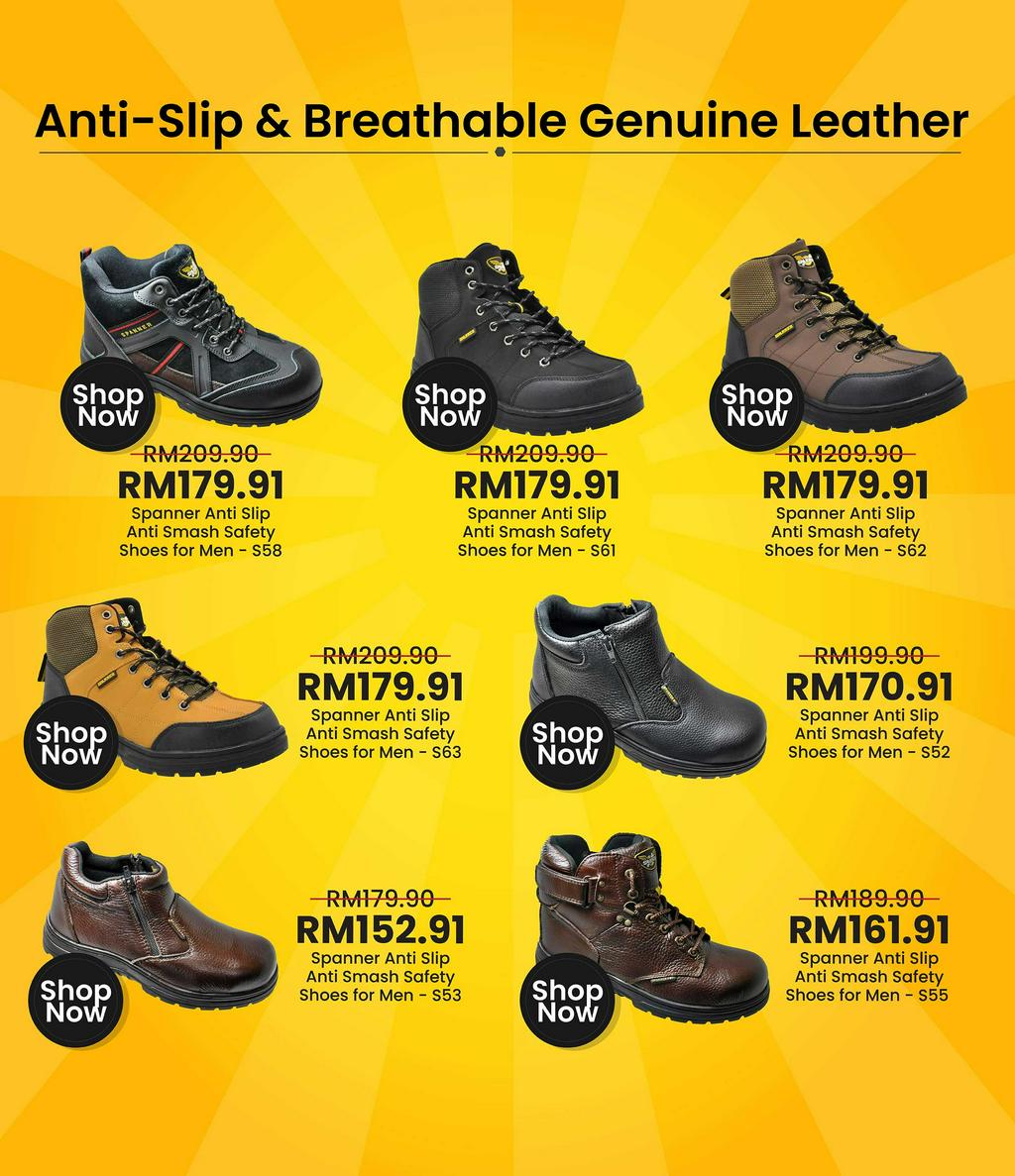 Spanner Official Safety Shoe Online, March 2026 | Shopee Malaysia