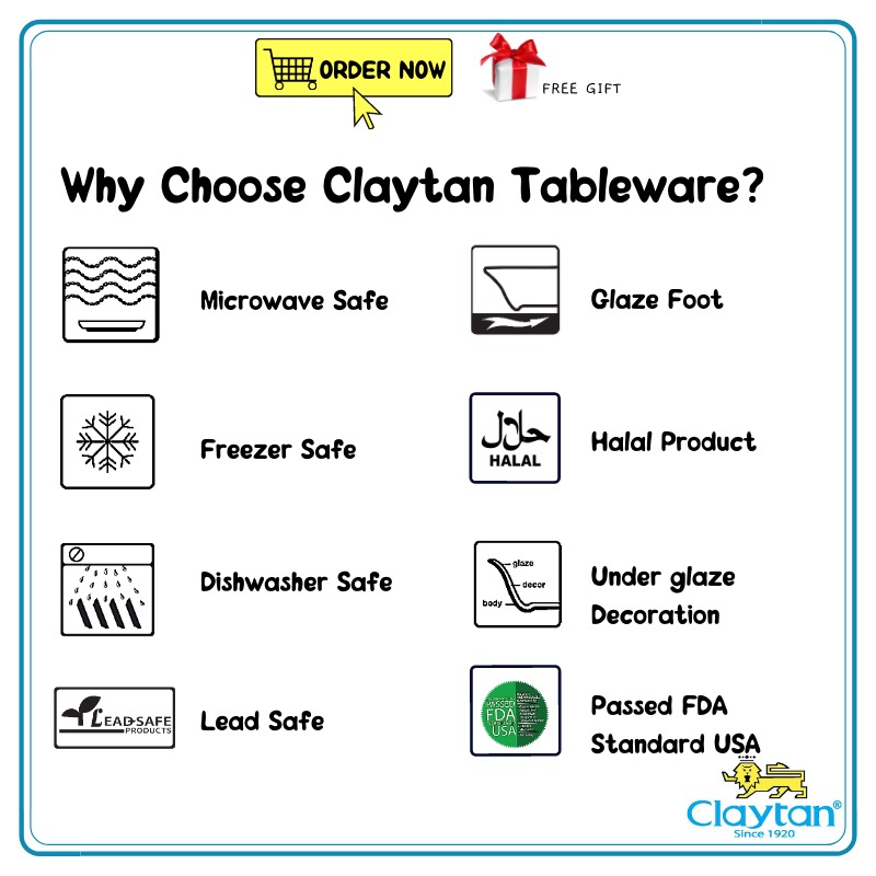 Claytan Tableware Official Store Online, July 2024 | Shopee Malaysia