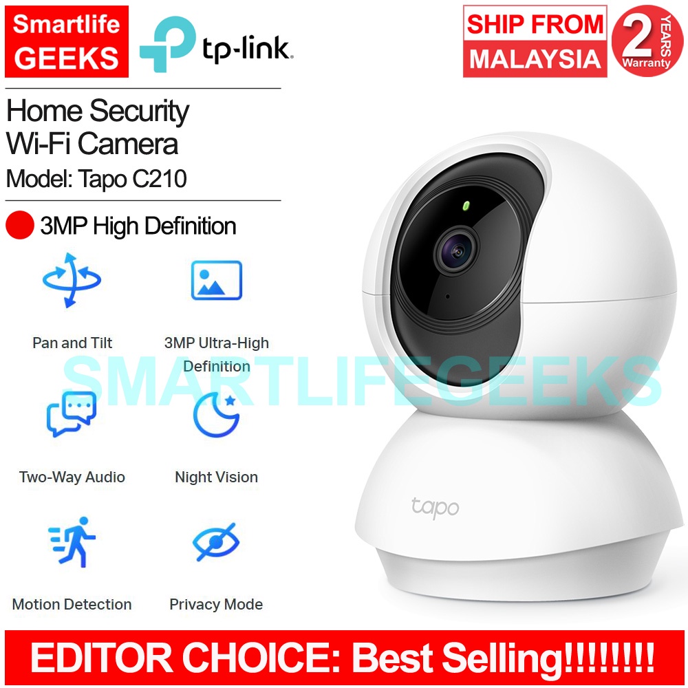 Tp-Link Tapo C210 Pan/Tilt Home Security Wi-Fi Camera –, 02/22/2024