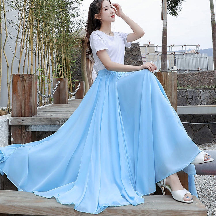 Light Blue Long Skirt