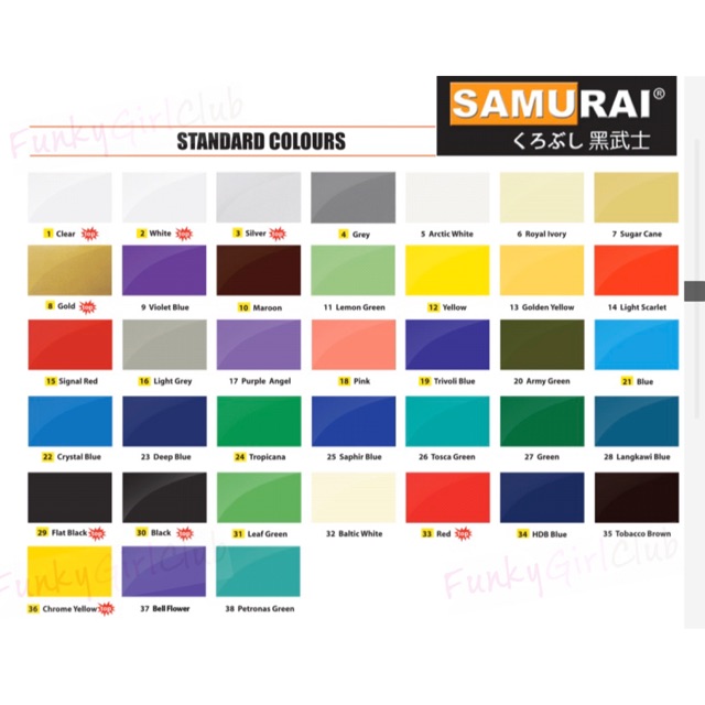 Samurai Spray Paint (Metallic Colour), 59% OFF