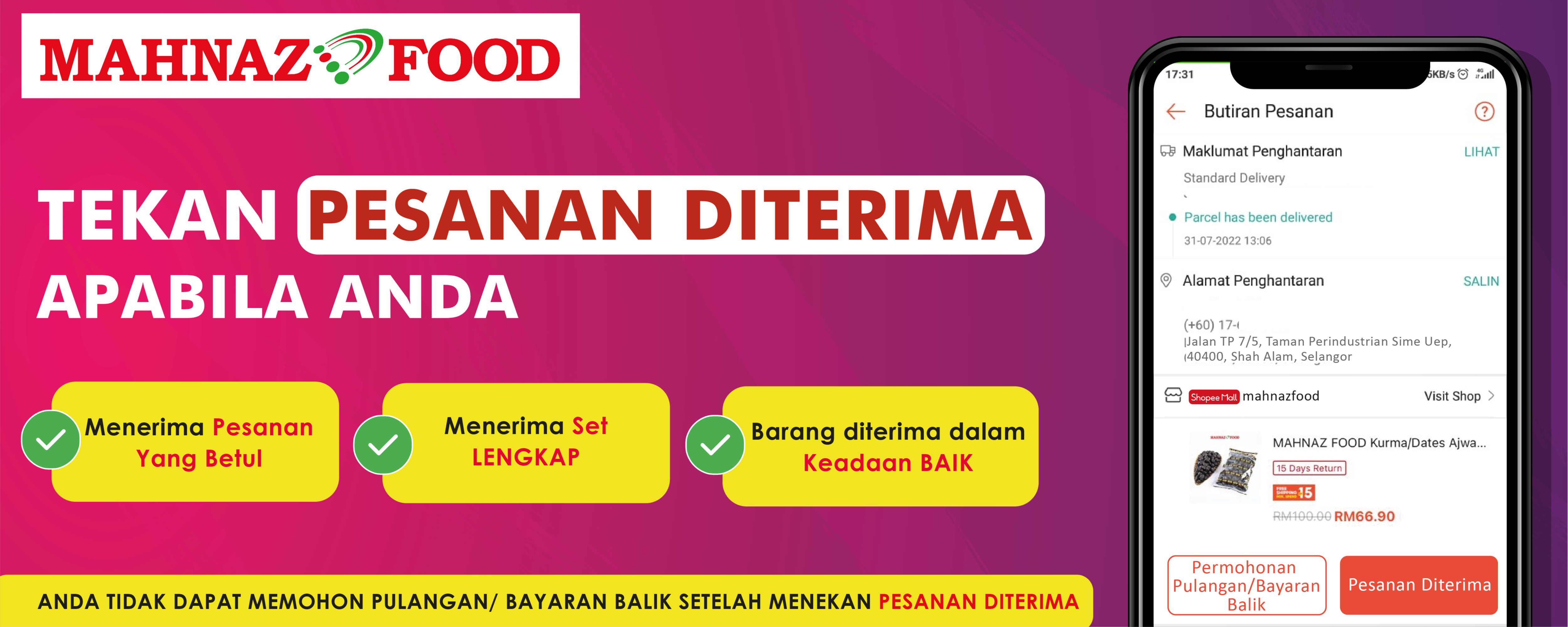 MAHNAZ FOOD Official Online Store, November 2023 | Shopee Malaysia