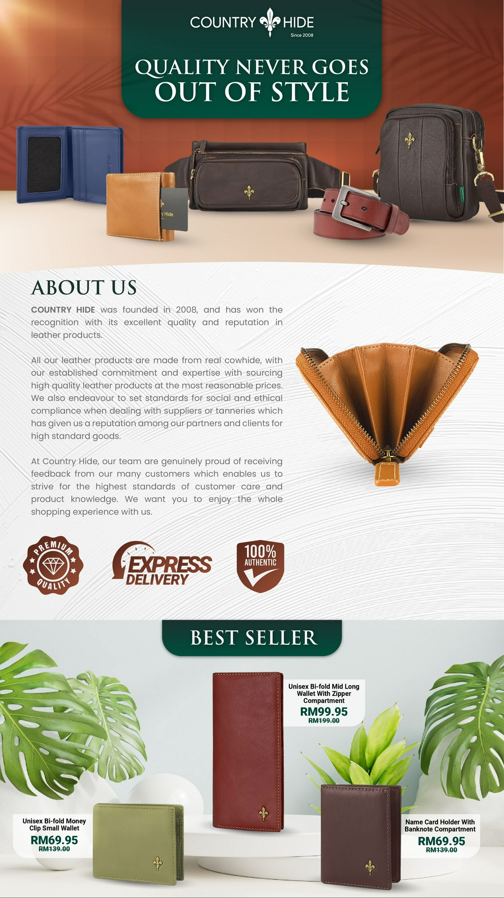 COUNTRY HIDE Official Store Online, July 2024 | Shopee Malaysia