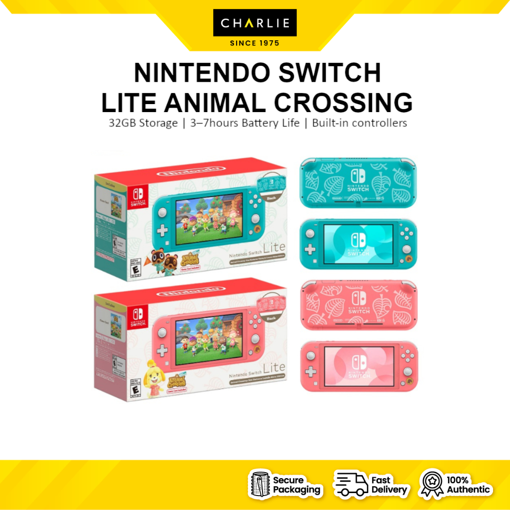 NINTENDO SWITCH LITE ANIMAL CROSSING TURQUOISE CORAL ORIGINAL NINTENDO MALAYSIA Shopee Malaysia