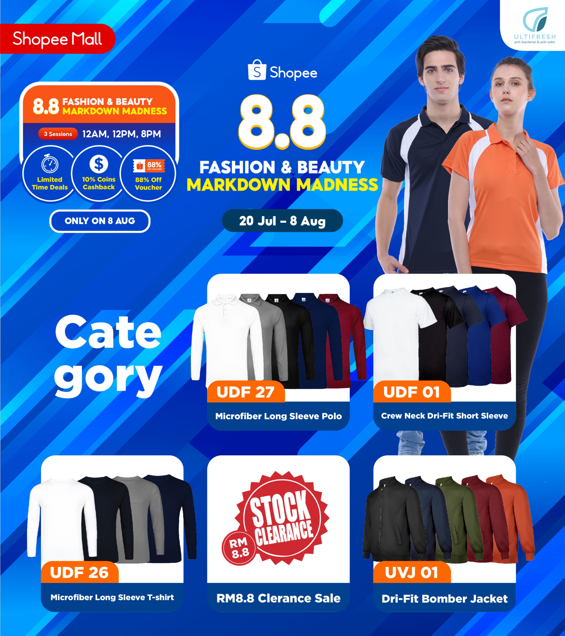 Ultifresh Apparel Official Store Online, August 2023 | Shopee Malaysia