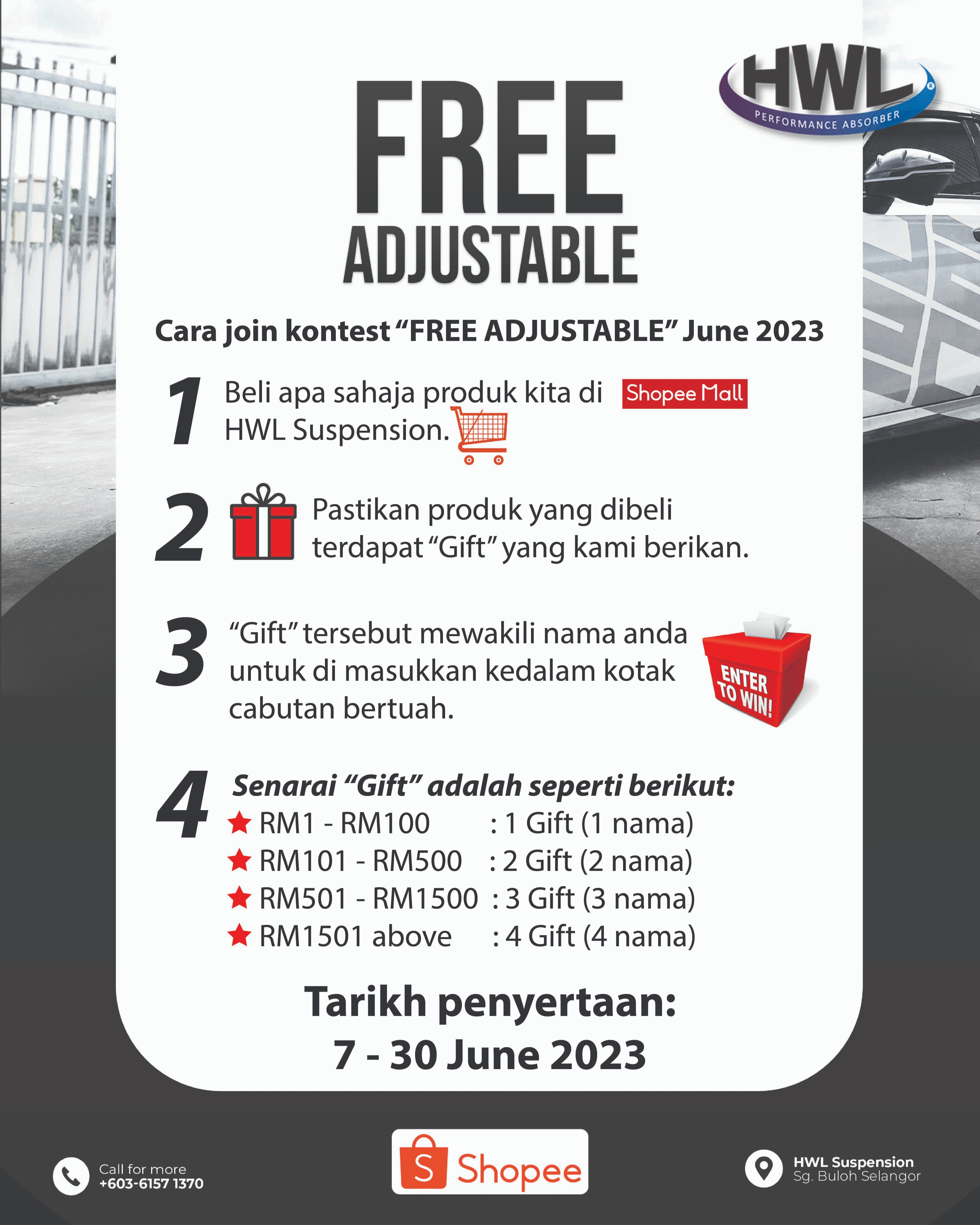 HWL Suspension Malaysia Official Online, December 2025 | Shopee Malaysia