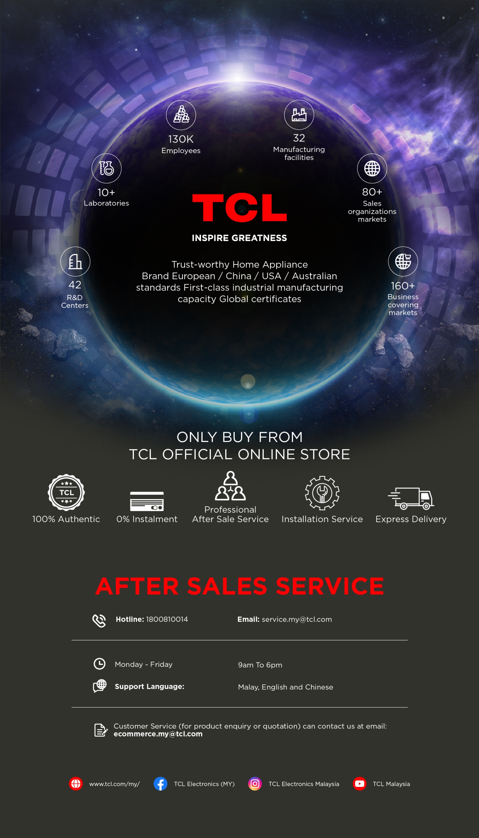TCL Official Store Online, September 2023 | Shopee Malaysia