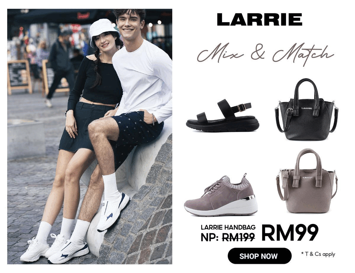 Larrie Shoe Official Store Online, July 2024 | Shopee Malaysia