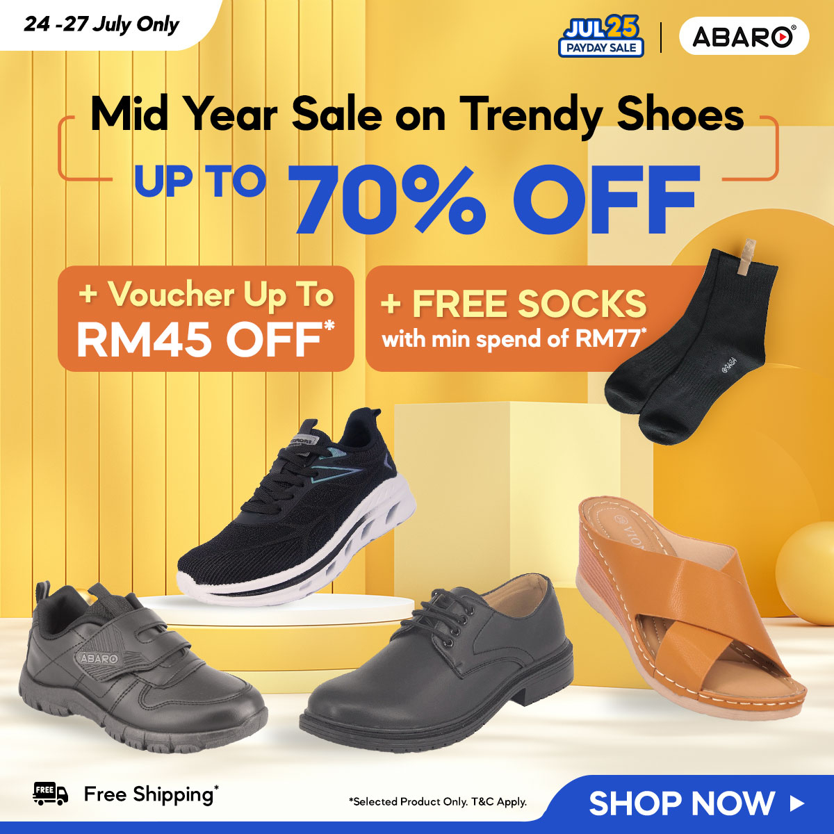 Abaro Shoes Official Store Online, July 2024 | Shopee Malaysia