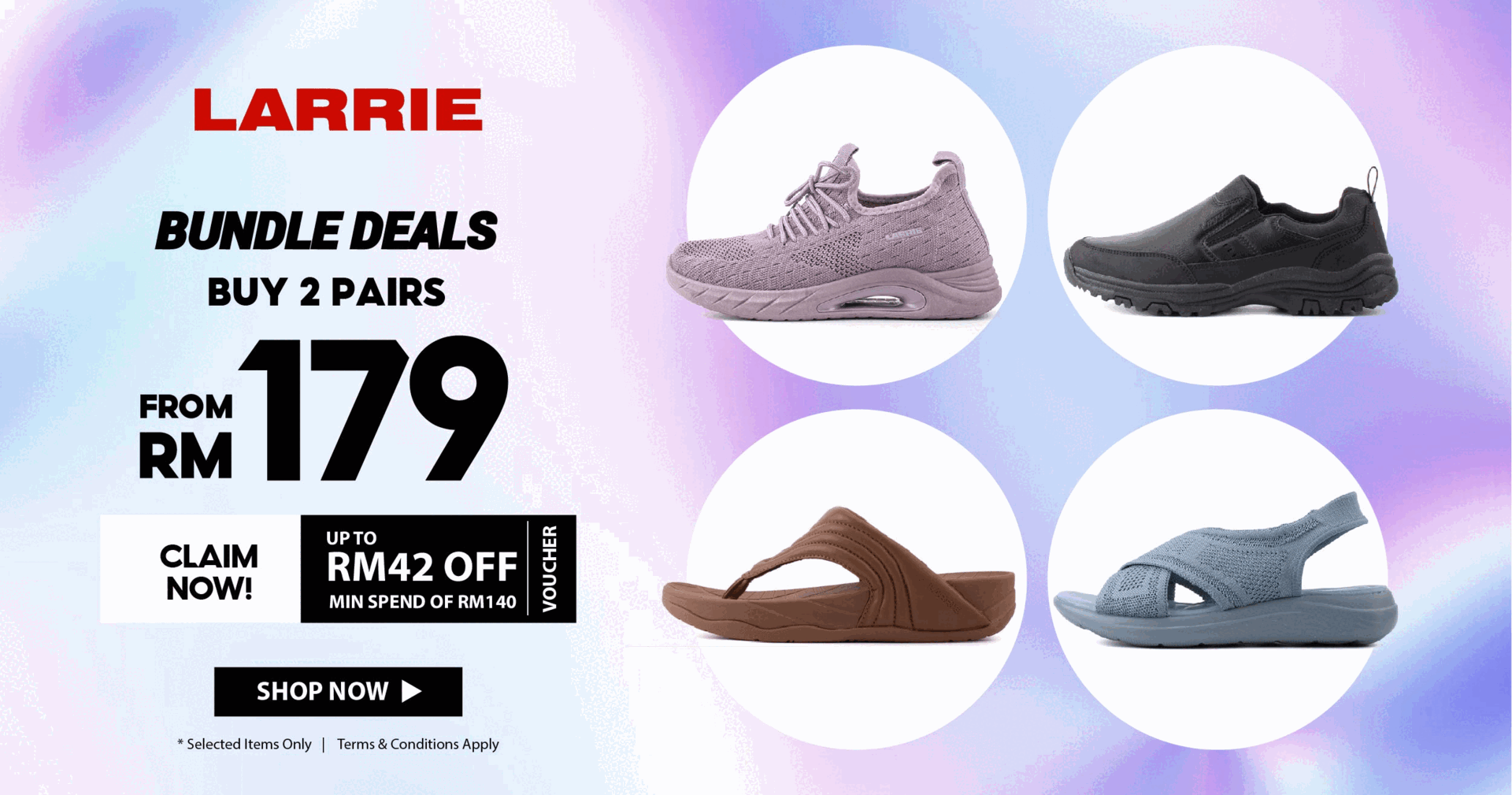 Larrie Shoe Official Store Online, August 2024 | Shopee Malaysia