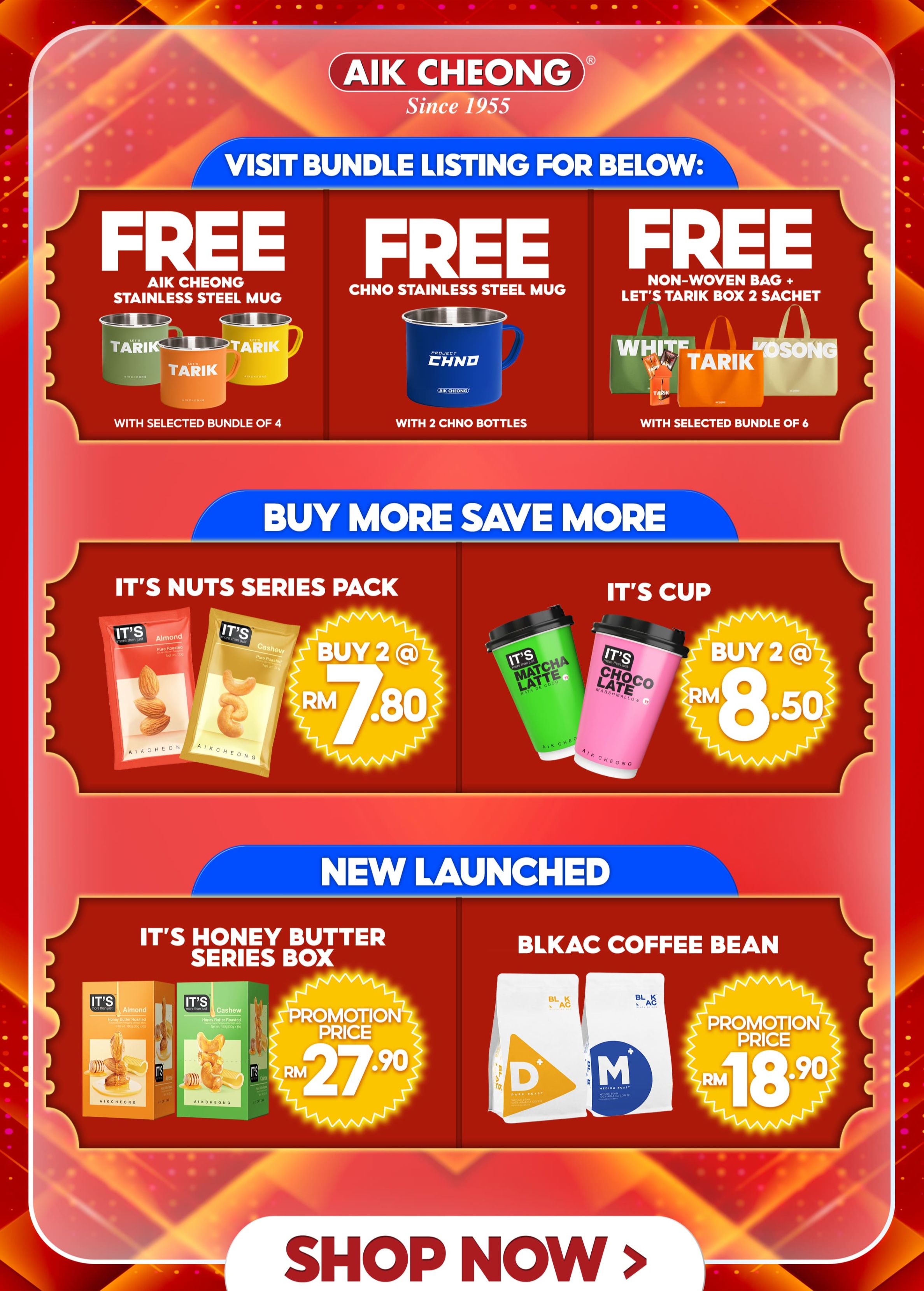 AIK CHEONG OFFICIAL STORE Online, December 2023 | Shopee Malaysia