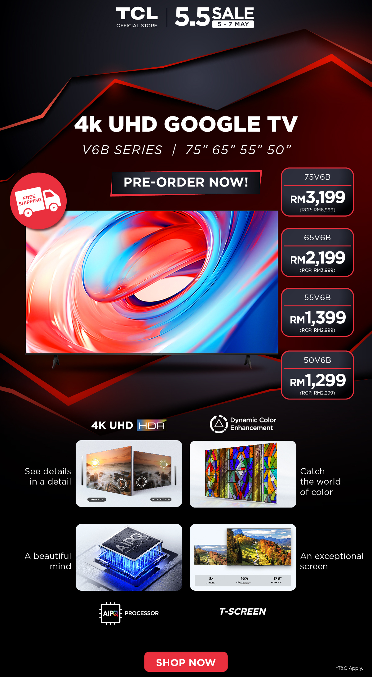 TCL Official Store Online, May 2024 | Shopee Malaysia