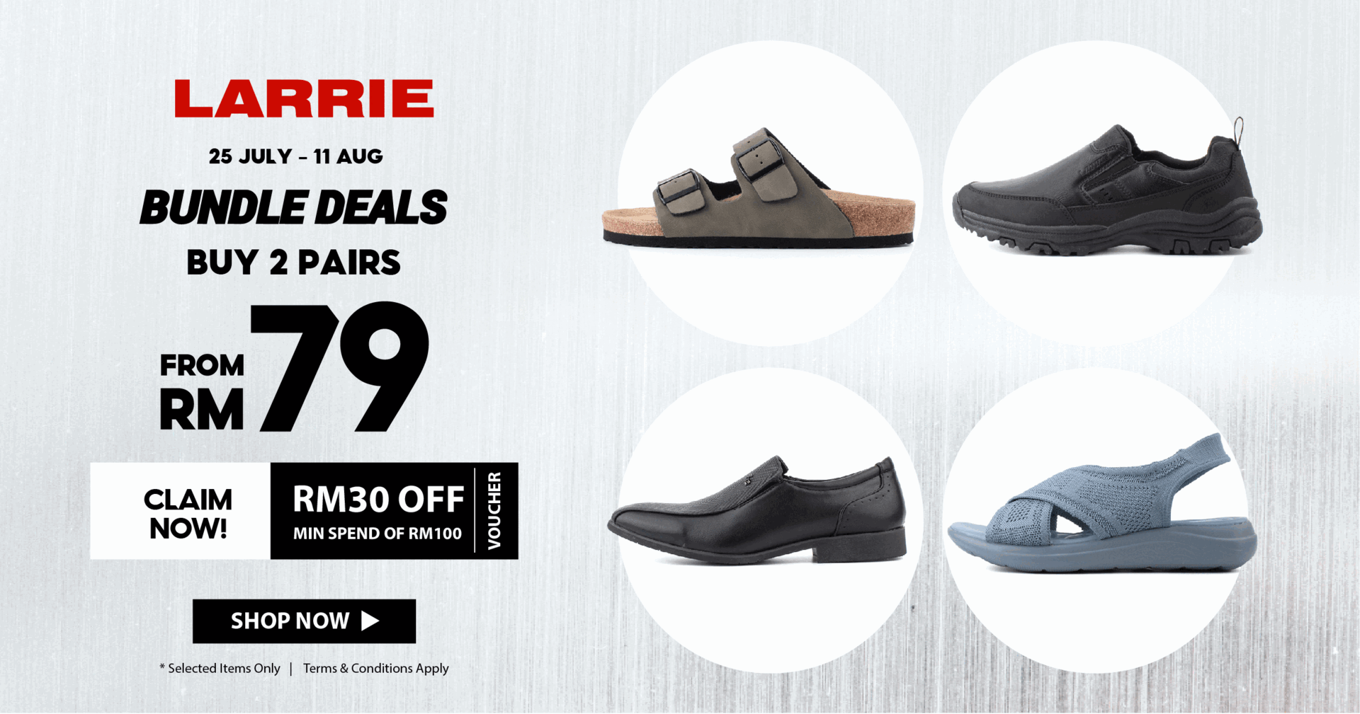 Larrie Shoe Official Store Online, August 2024 | Shopee Malaysia