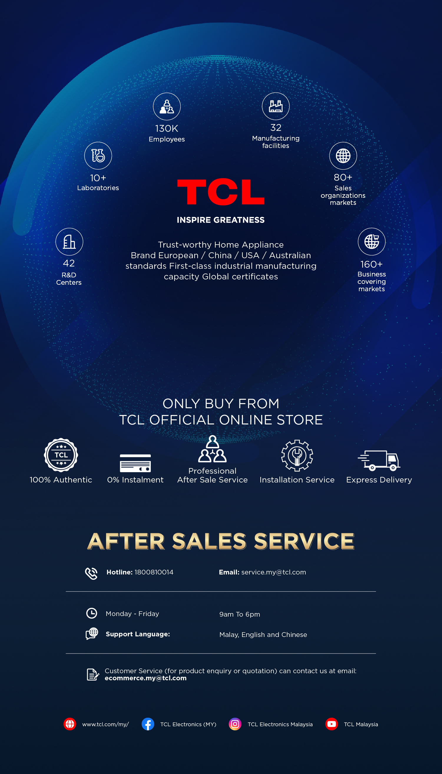 TCL Official Store Online, July 2024 | Shopee Malaysia