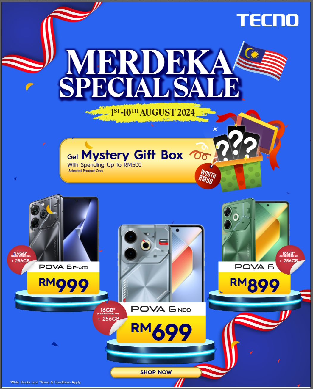 TECNO MALAYSIA Online, August 2024 | Shopee Malaysia