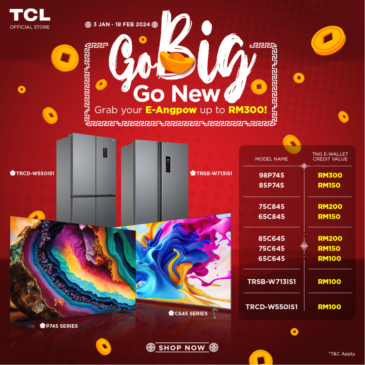 TCL Official Store Online, January 2024 | Shopee Malaysia
