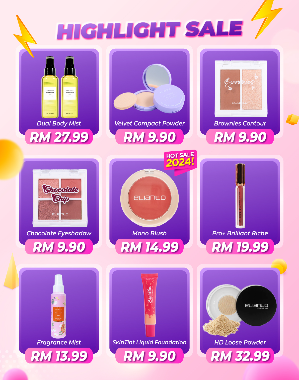 Elianto Make Up Official. Online, October 2024 | Shopee Malaysia