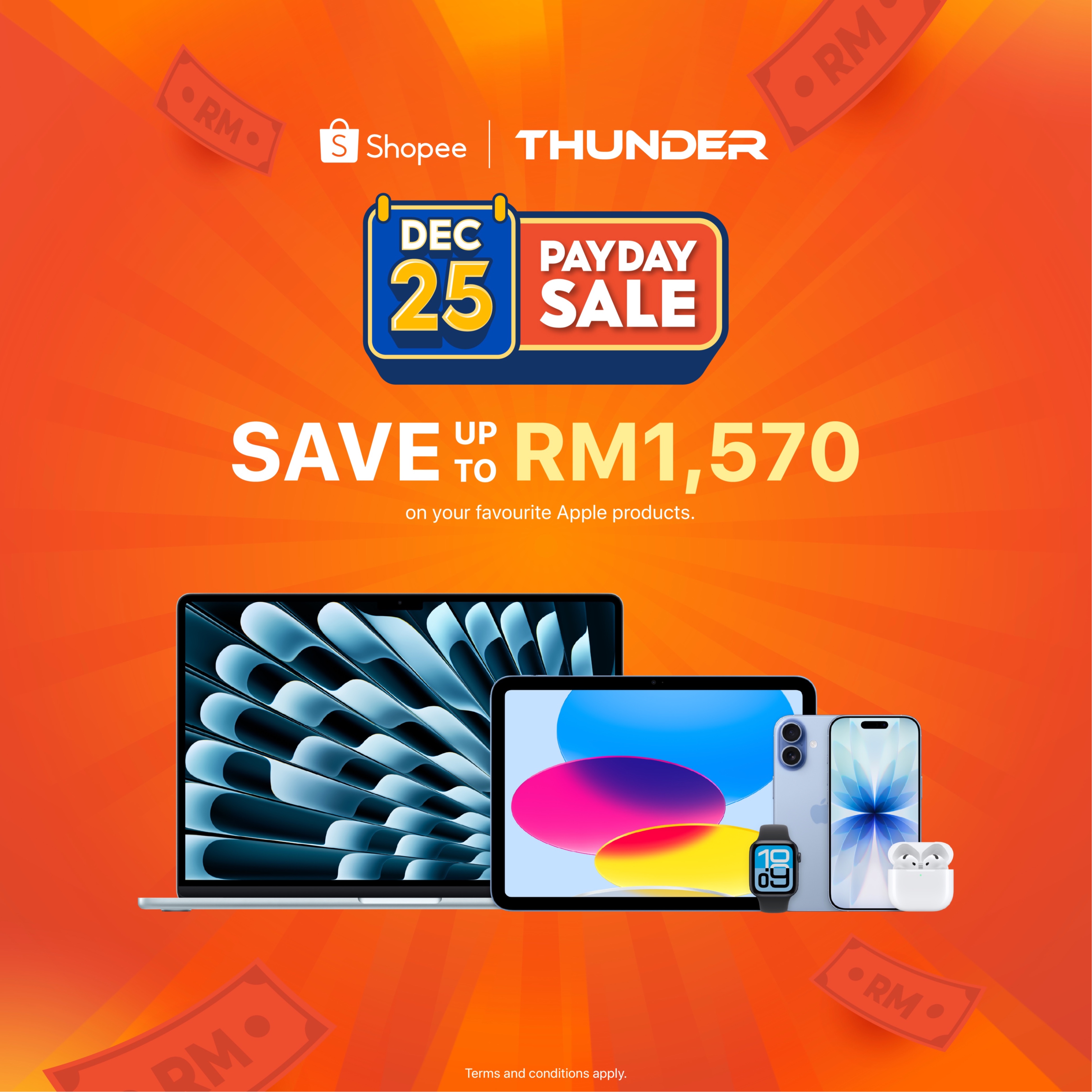 TMT Thunder Apple Reseller, December 2025 | Shopee Malaysia