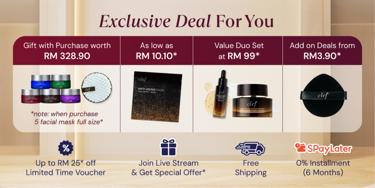 CLEF Skincare Official Store Online, October 2025 | Shopee Malaysia