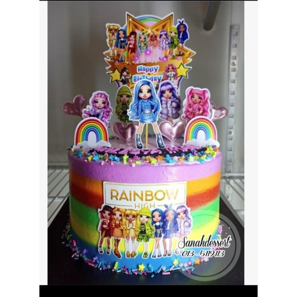 Rainbow High Cake Topper Rainbow High Dolls Centerpiece, 58% OFF